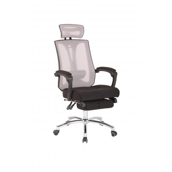 Канцелариски стол Office chair RELAX with footrest mesh ( BLACK & WHITE ...