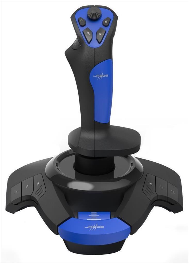 GAME JOYSTICK HAMA URAGE AIRBORNE 300 FOR PC , Black/Blue 56044 ...